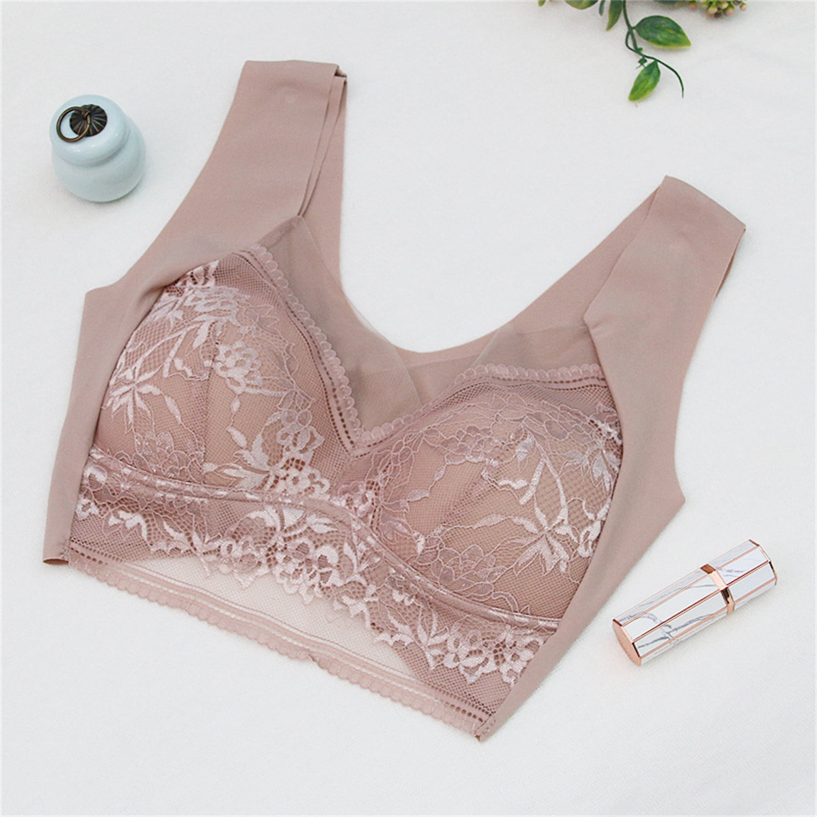 Tbopshirt Wirefree Bras for Women Clearance,Women Bras Solid Lace ...