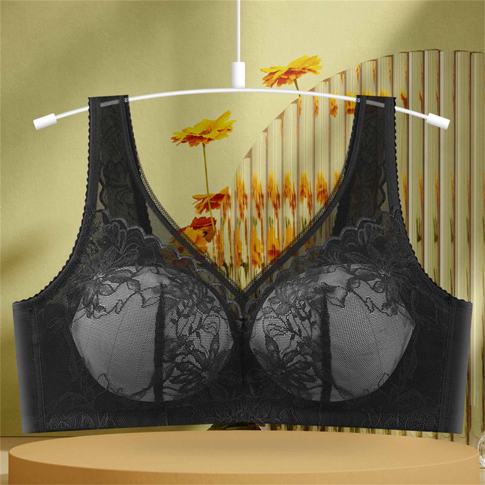 Tbopshirt Wirefree Bras for Women,Women Bras Solid Lace Lingerie Bras ...