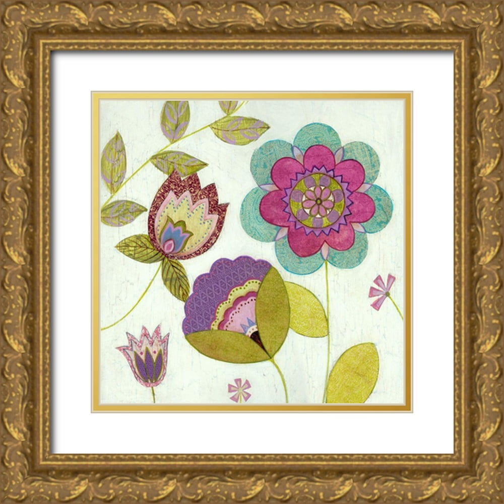 Tbs 15x15 Gold Ornate Wood Framed with Double Matting Museum Art Print ...