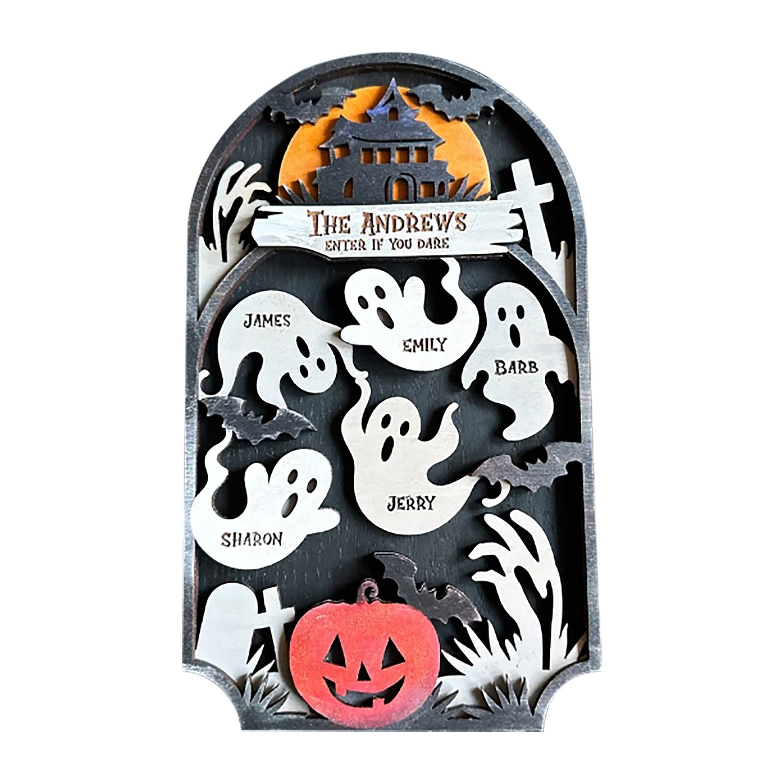 Tbslaqlo Halloween Decorations Indoor - Ghost Decor, Wooden Ghost ...