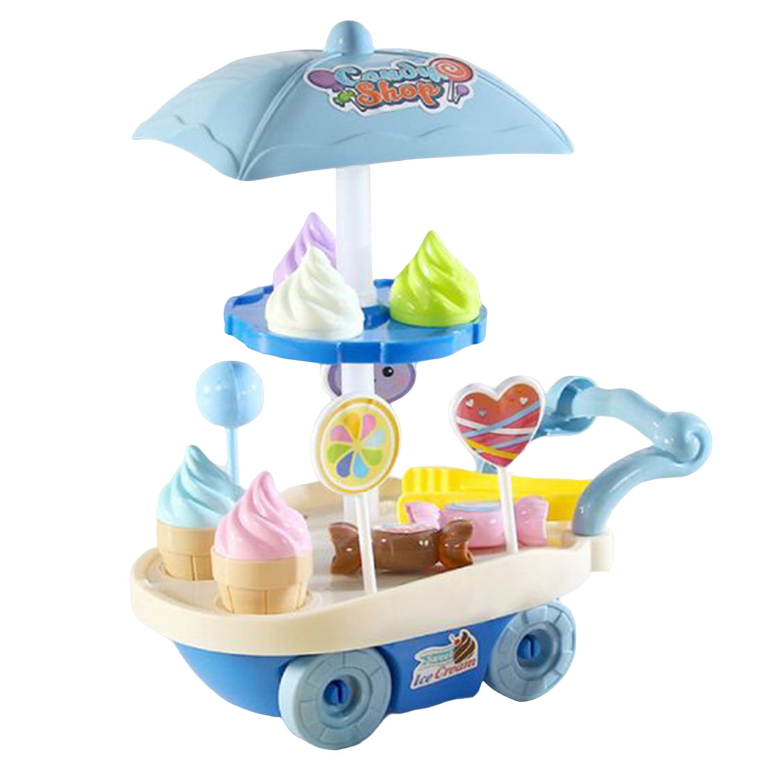 Tbslaqlo Ice Playset For Girls Ice Kitchen Play Cart Kitchen Set Toy ...