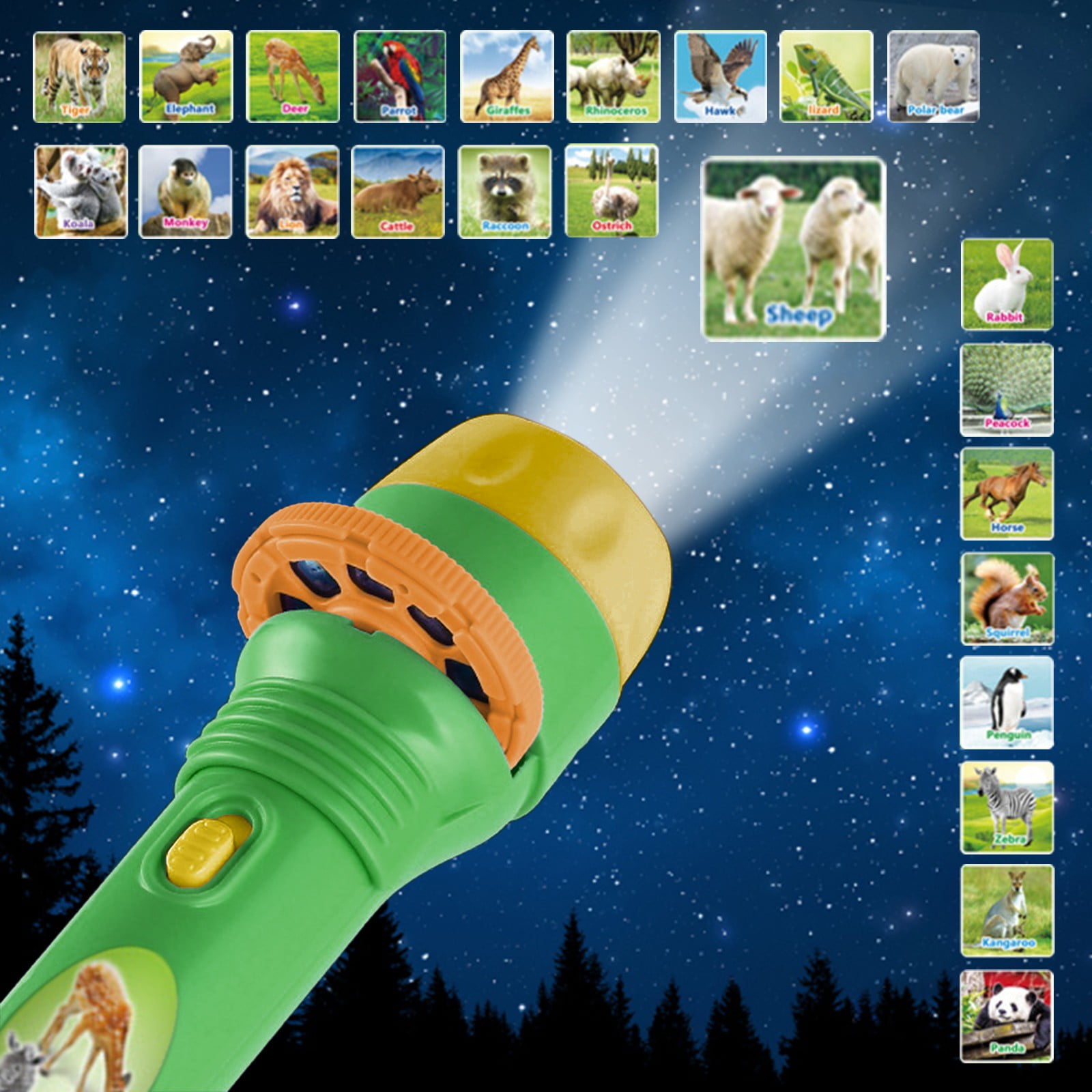 Tbslaqlo Slide Projector Flashlight Projection Lamp Toy Slideshow ...