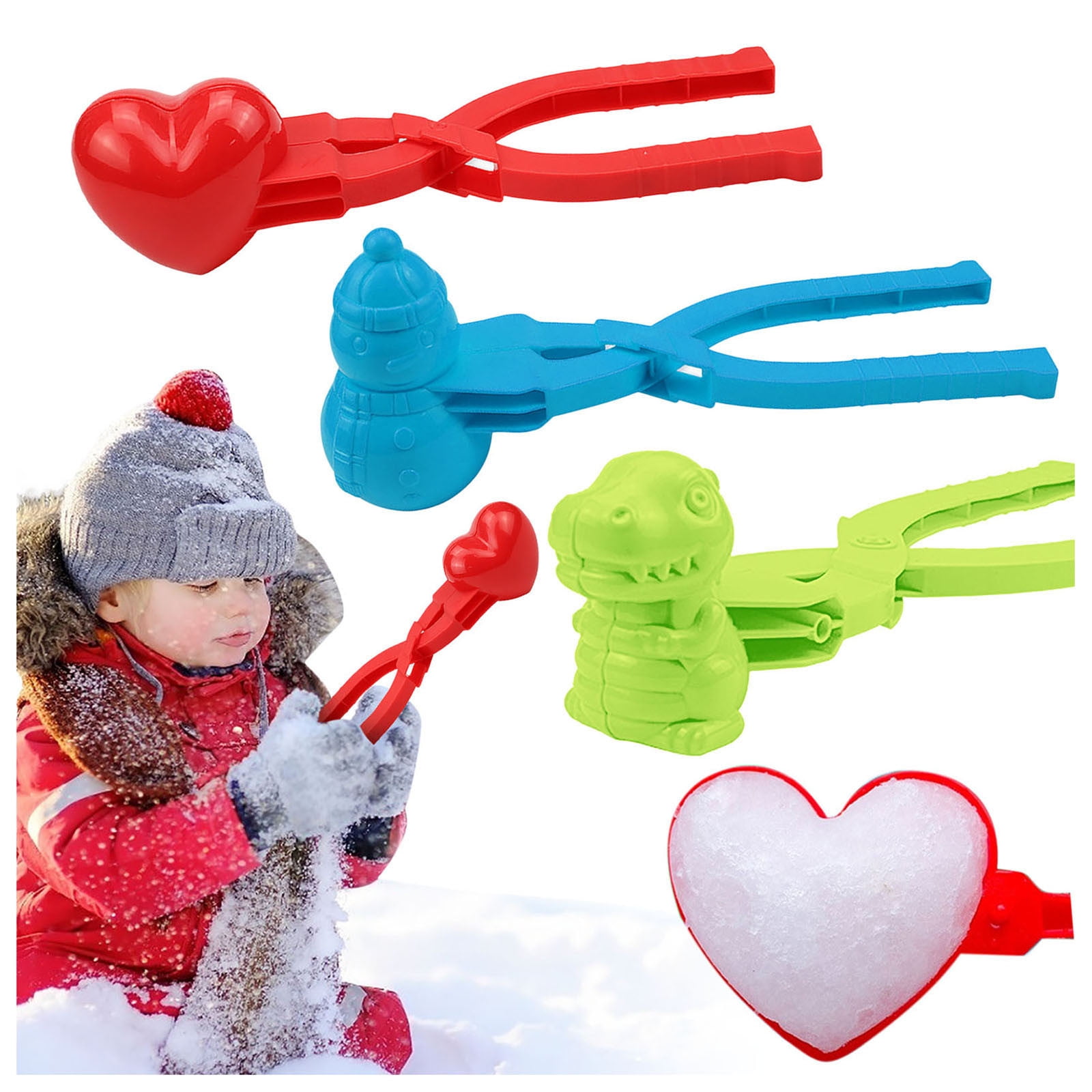 Tbslaqlo Snow Snowball Maker Clip Maker Dinosaur Snowman Shaped Snow ...