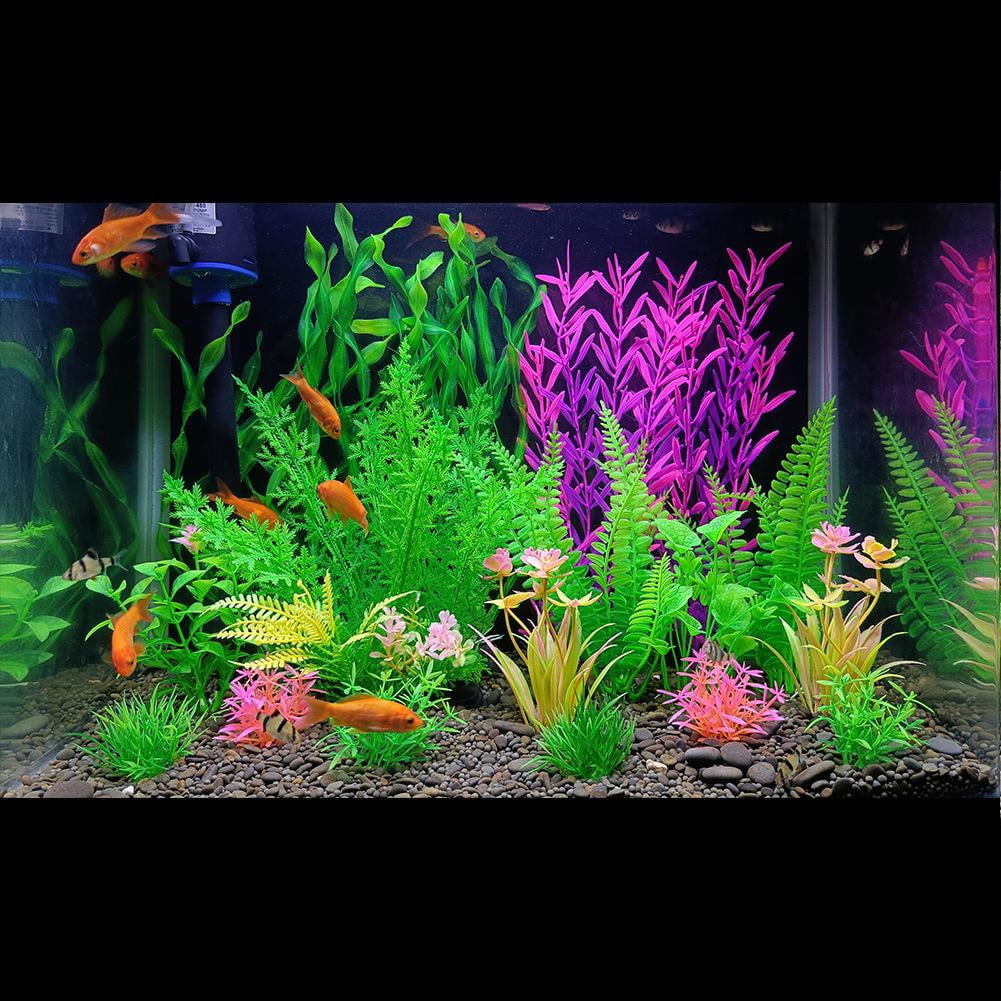 Tc-1801 Fish Tank Landscaping Full Set Of Simulated Water Grass ...