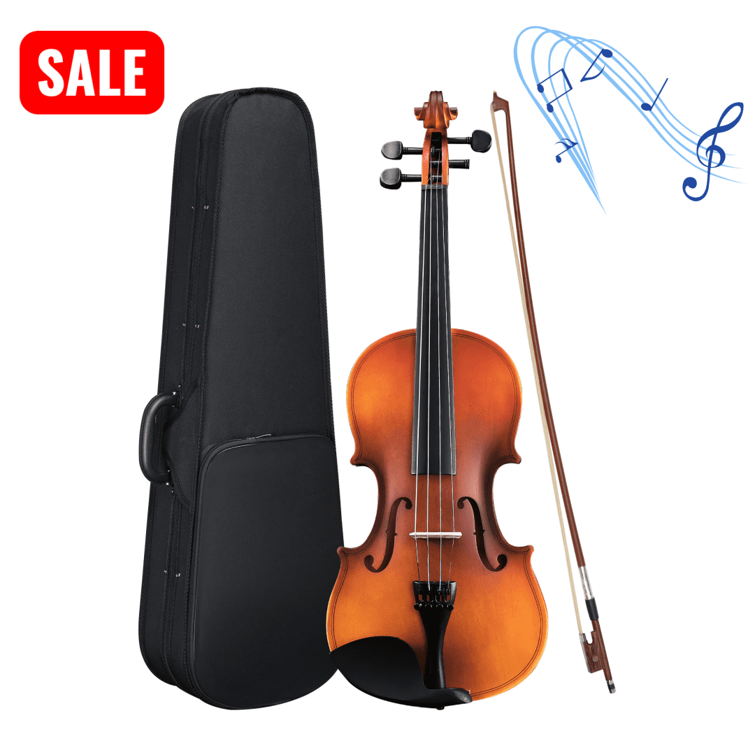 Tcbosik 1/4 Acoustic Violin Beginner Set with Strings, Tone Marks and ...
