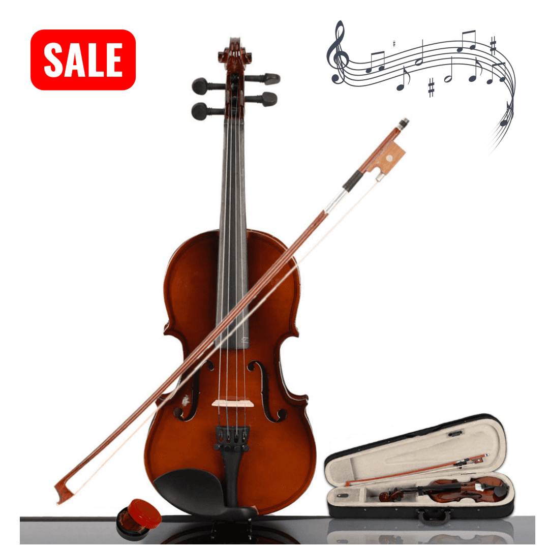 Tcbosik 1/4 Size Beginner Acoustic Violin, Fiddle Starter Kit with Case ...