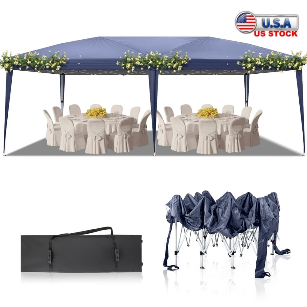 Tcbosik 10' x 20' Canopy Tent, Outdoor Instant Gazebo Sun Shade Shelter ...