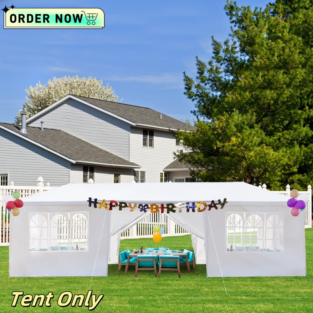 Tcbosik 10' x 30' Outdoor Wedding Party Tent, Gazebo Canopy Shelter ...