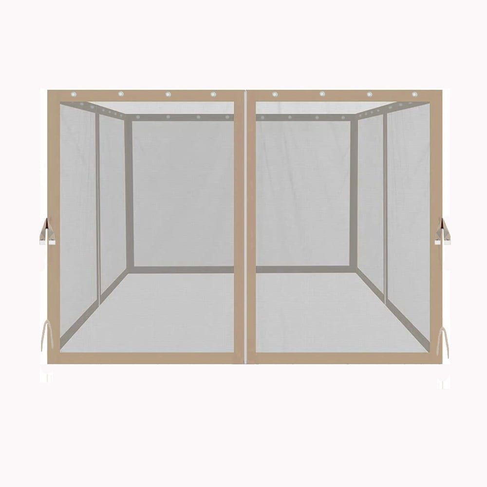 Tcbosik 10x10ft Screen with Zippers and 4 Mesh Sidewalls for Patio ...