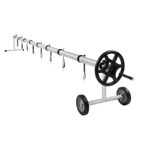 Tcbosik 13-18FT Swimming Pool Cover Reel Set Aluminum Pool Solar Cover ...