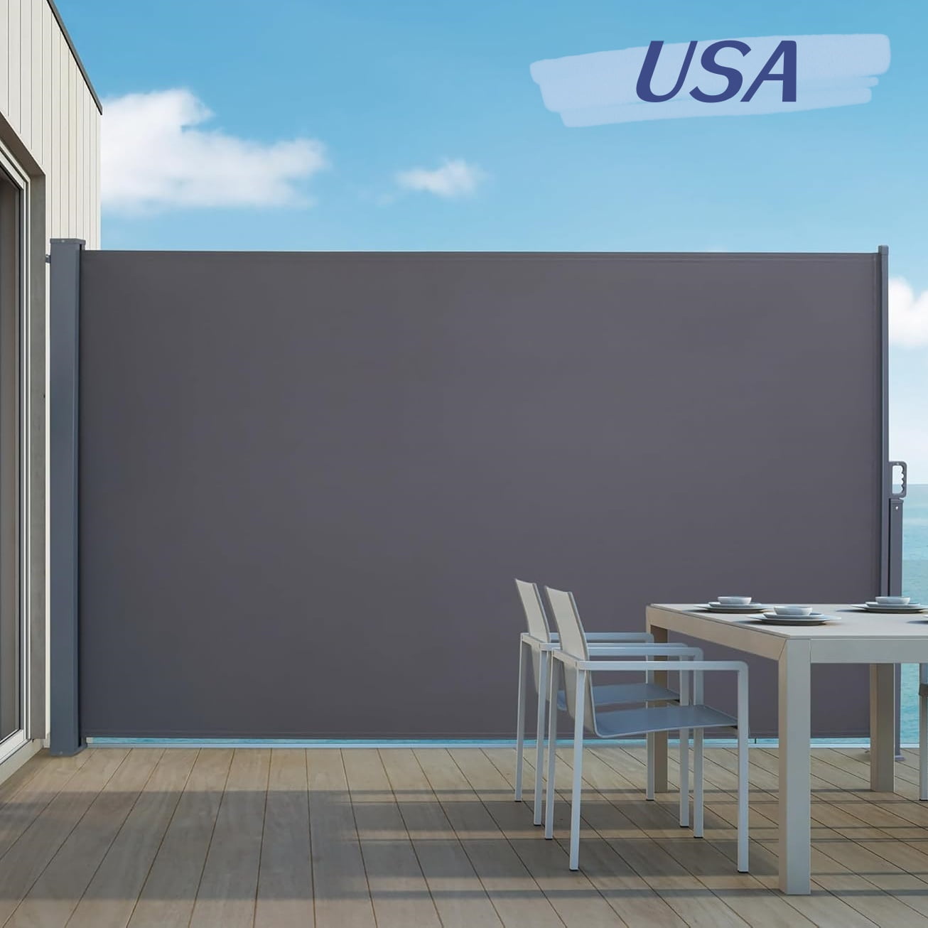 Tcbosik 138" x 71" Retractable Side Awning, Waterproof Patio Sunshine ...