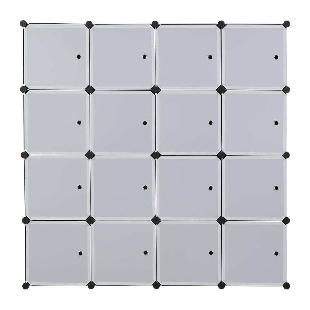 Tcbosik 16 Cube Organizer Stackable Plastic Cube Storage Shelves Design ...