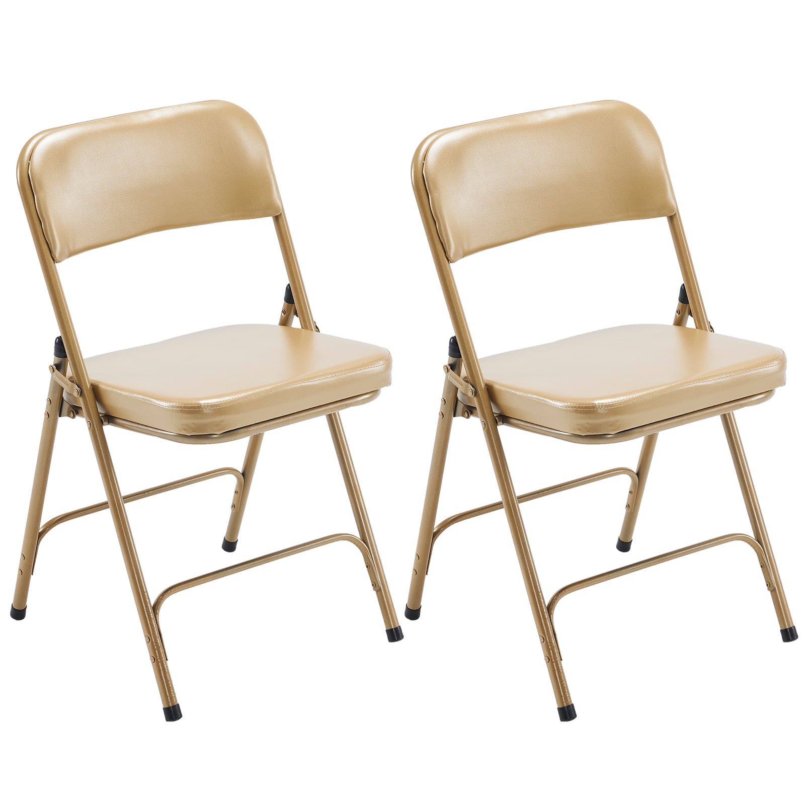 Tcbosik 2 Pack Metal Folding Chairs, Sturdy Fold Up Chairs, Metal ...