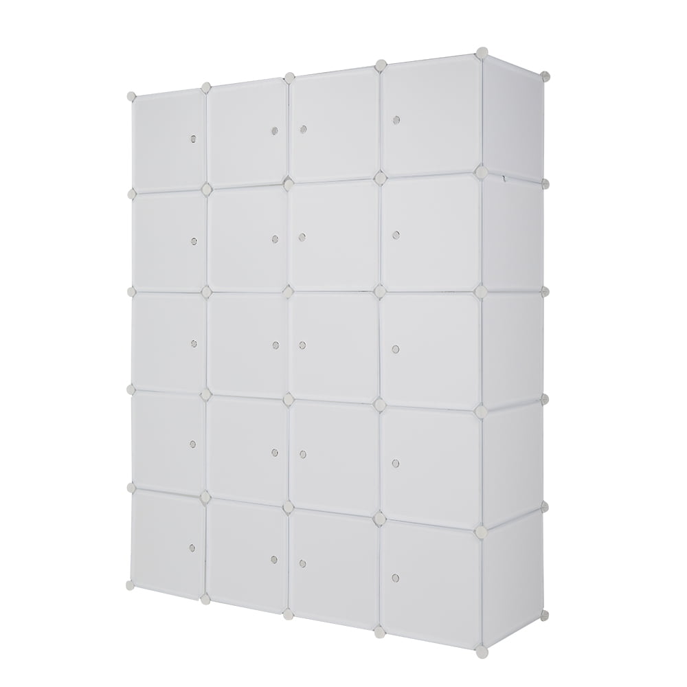 Tcbosik 20 Cube Organizer Stackable Plastic Cube Storage Shelves Design ...
