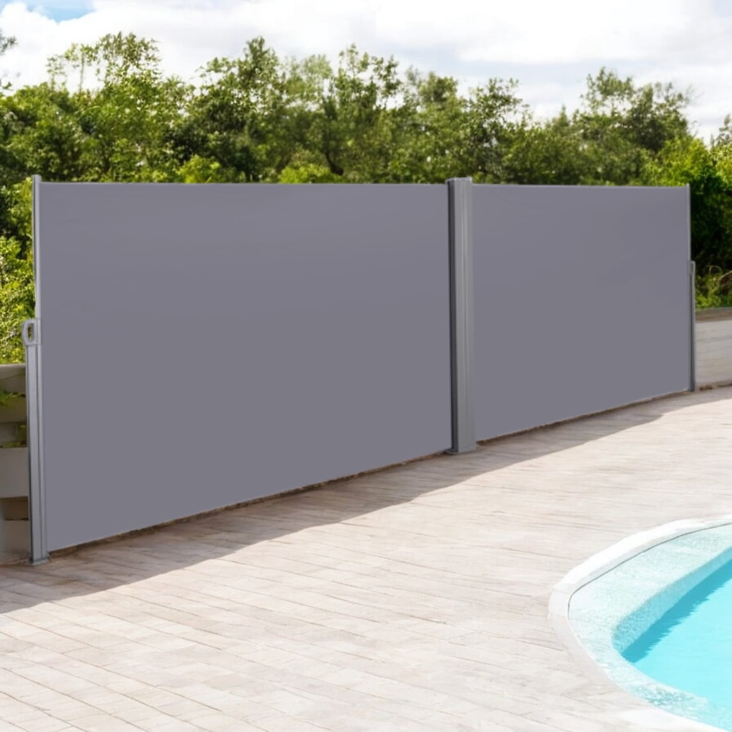 Tcbosik 236" x 71" Side Awning, Patio Retractable Side Screen Awning ...