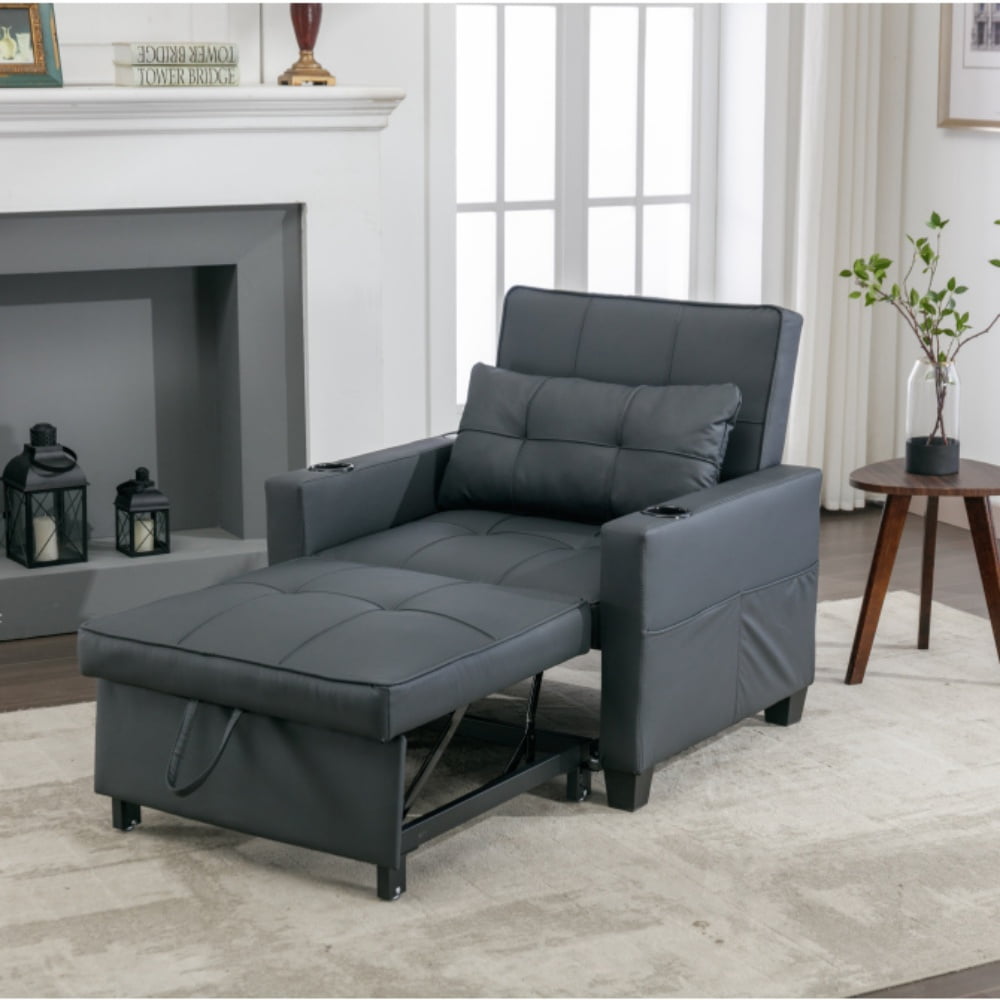 Tcbosik 3-in-1 Pull Out Sofa Bed with USB Ports, Modern Convertible ...