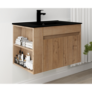 "Colmar 36"" Whitewash Oak Freestanding Bathroom Vanity with Vessel Top ...
