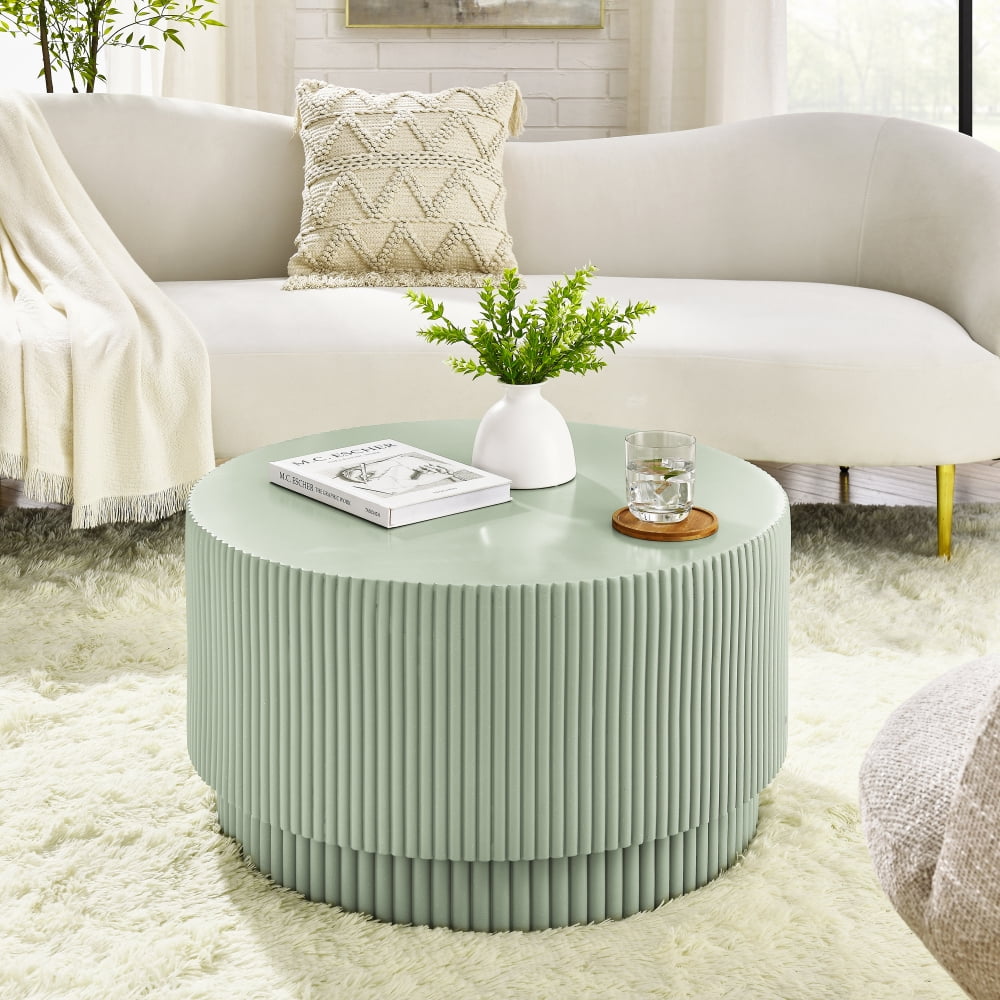 Tcbosik 30" Round Coffee Table for Living Room, Modern Cocktail Table ...
