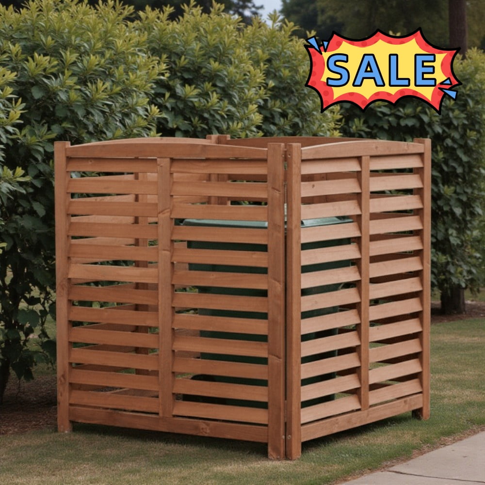 Tcbosik 32"W x 38"H Air Conditioner Fence for Outdoor, 3 Panels Metal ...