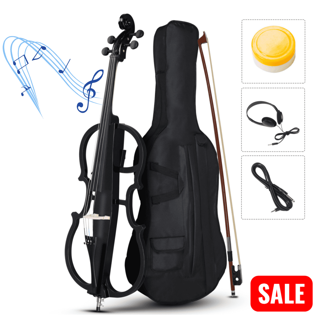 Tcbosik 4/4 Electric Cello with Earphone and Connecting Line, Electric ...