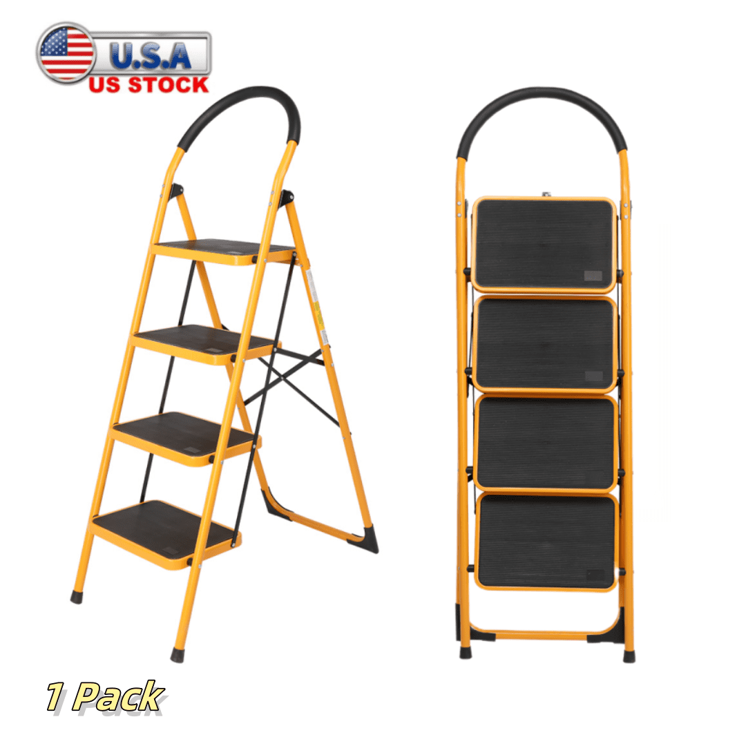 Tcbosik Step Ladder with Handle, 4 Steps Ladder with Anti-Slip Pedal ...