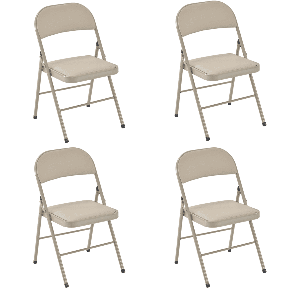 Tcbosik 4PCS Sturdy Fold Up Chairs, Stackable Foldable Chairs, Portable ...