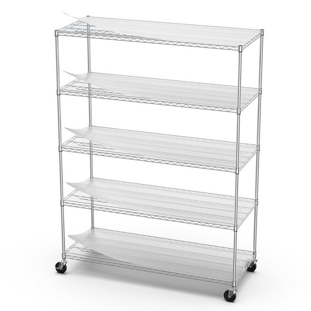 Tcbosik 5 Tier NSF Metal Shelf Wire Shelving Unit, 7500lbs Capacity ...