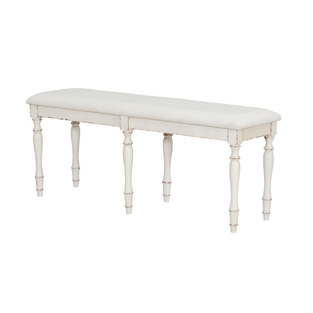 Tcbosik 50.4" Upholstered Dining Bench, Modern Ottoman with Solid Wood ...