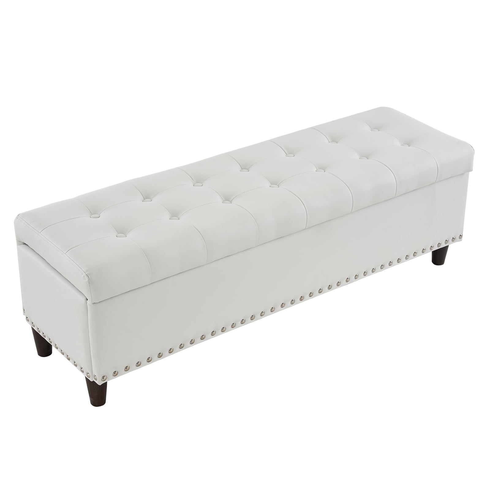 Tcbosik 51 Inches Bedside Bench Footstool, Storage Ottoman Bench, With ...