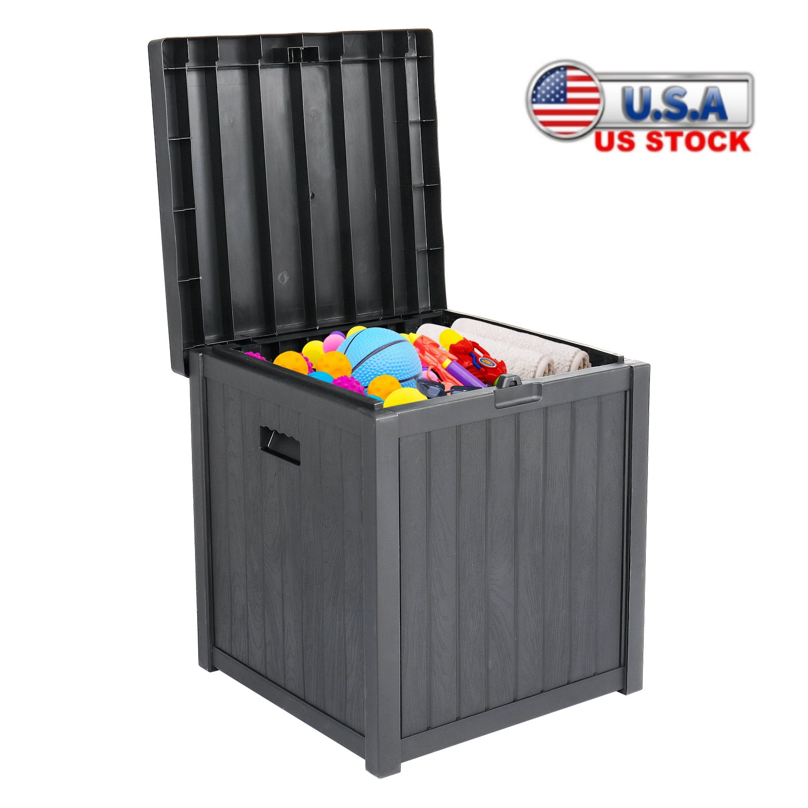 Tcbosik 51gal Outdoor Storage Box, Samll Deck Box, Graden Bins, Deck ...