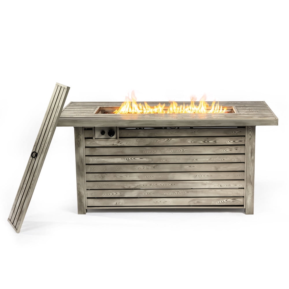 Tcbosik 54" Propane Fire Pit Table with Lid, 50000BTU Liquefied ...