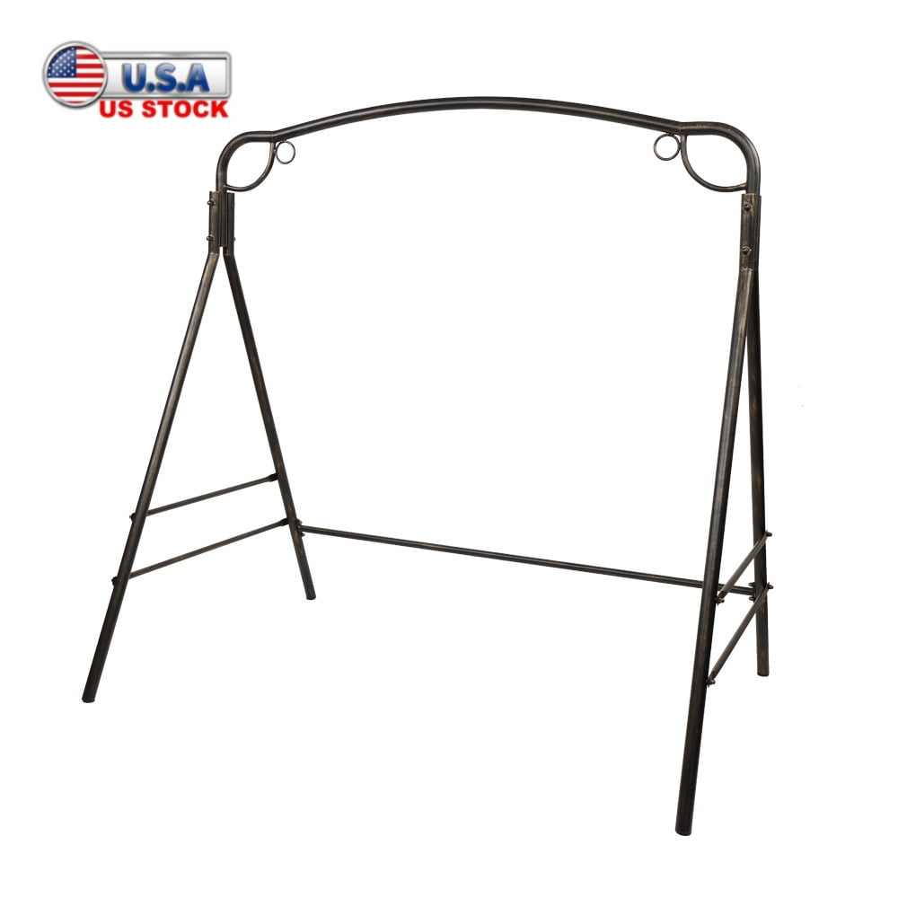 Tcbosik Metal Swing Frame, Metal A-Frame Swing Stand with Hanging Rods ...
