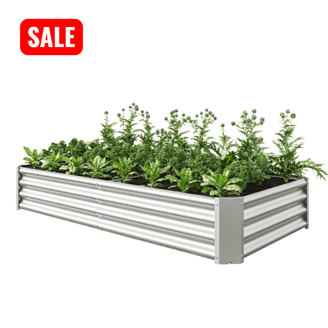 Tcbosik 6x3x1ft Raised Garden Bed, Outdoor Metal Planter Box, Planting ...