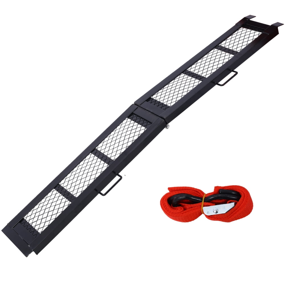 Tcbosik 83" x 11" Steel Loading Ramp, Portable Folding Ramp, 800lbs ...