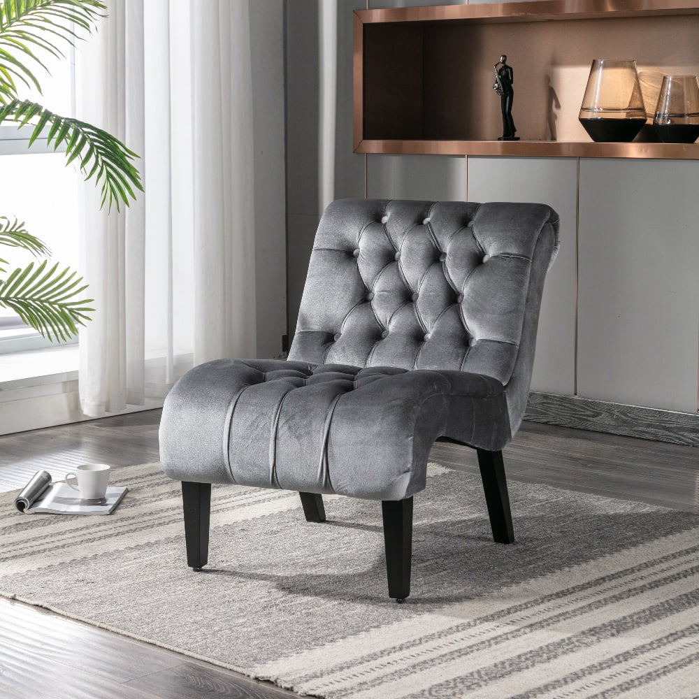 Tcbosik Accent Chair, Modern Armless Living Room Chair, Upholstered ...