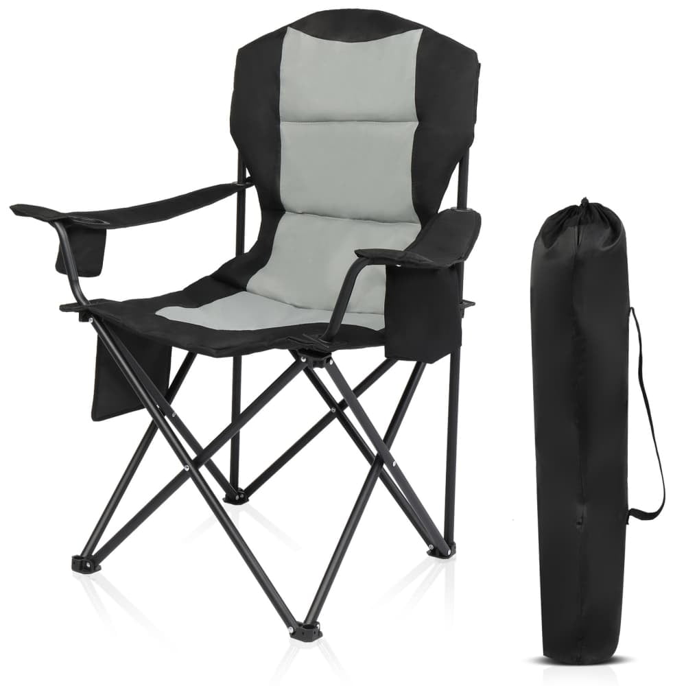 Tcbosik Camping Folding Chair, Heavy Duty Collapsible Beach Chair with ...