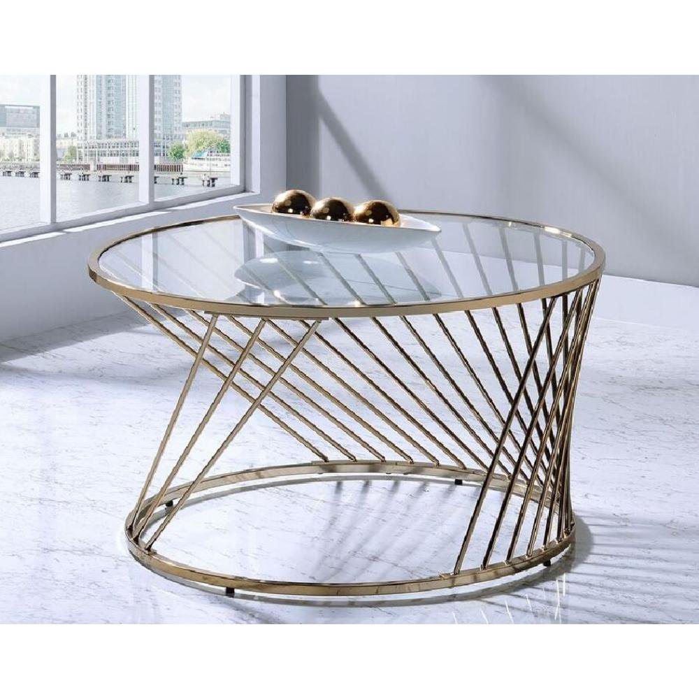 Tcbosik Coffee Table Round Modern Design Cocktail Table for Living Room ...