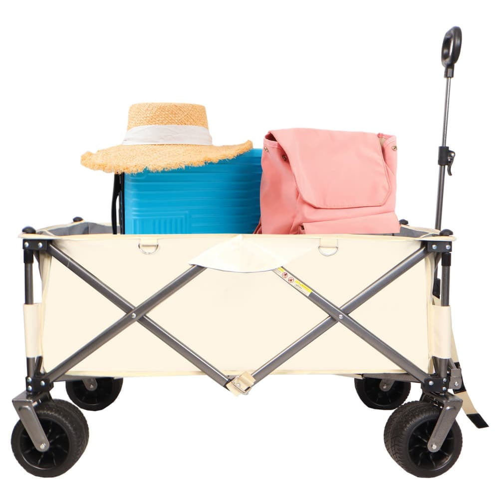 Tcbosik Collapsible Wagon Cart with 4" All-Terrain Wheels, Utility ...