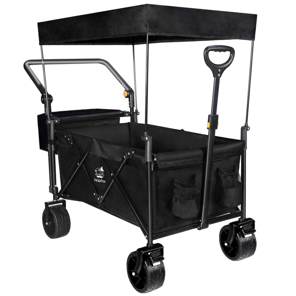 Tcbosik Collapsible Wagon with Removable Canopy, Heavy Duty Foldable ...
