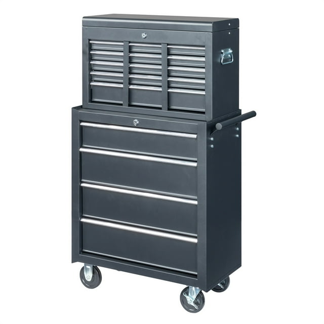 Tcbosik Combined Metal Tool Chest, 9 Drawers Rolling Tool Chest on ...