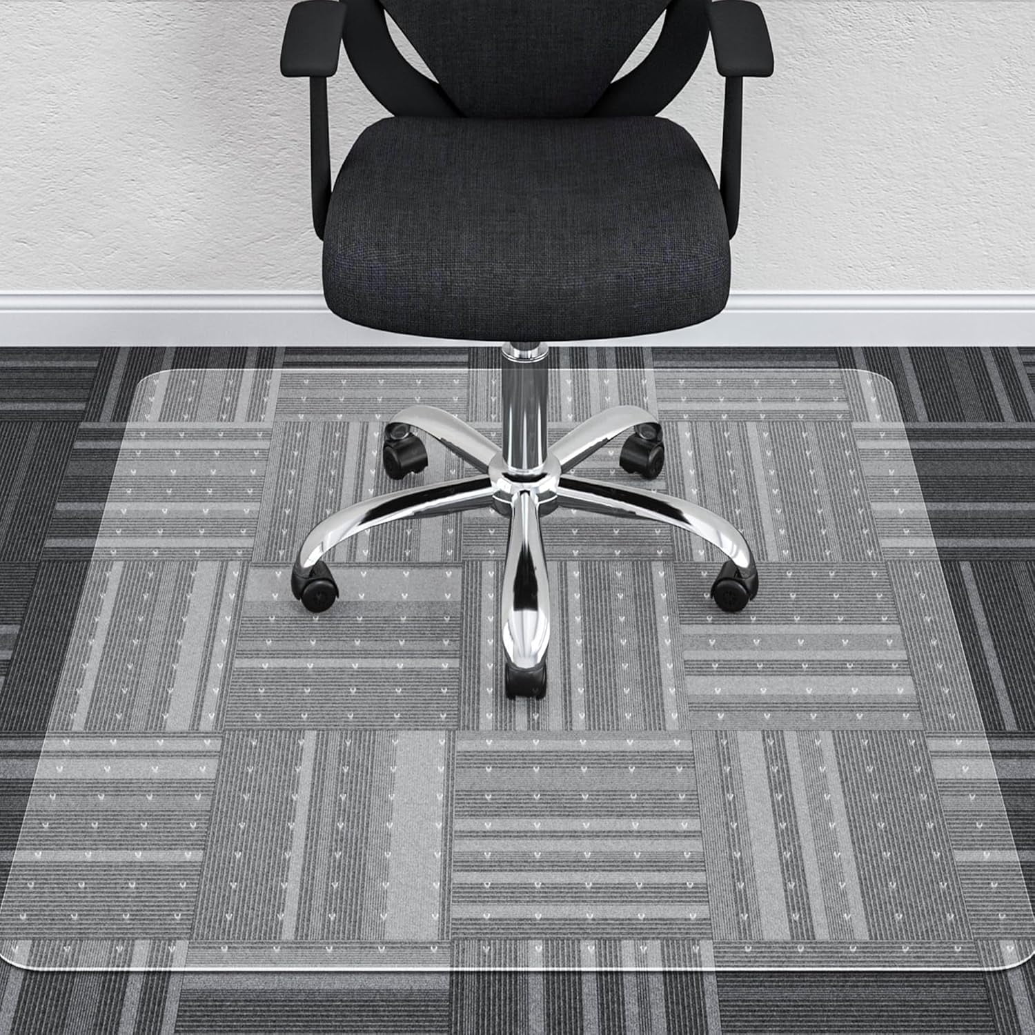 Tcbosik Desk Chair Mat, 47"x35" Transparent Mat for Home Office ...