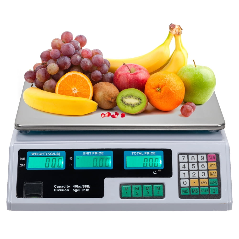 Tcbosik Digital Price Computing Scale, 88lb/40kg Produce Scale with ...