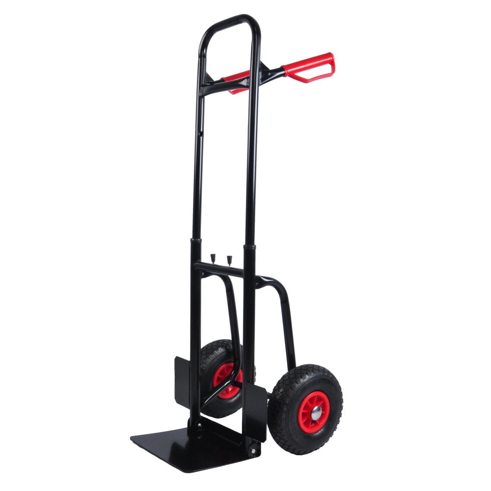 Tcbosik Foldable Dolly Cart, 10" Rubber Wheels, Heavy Duty Steel ...