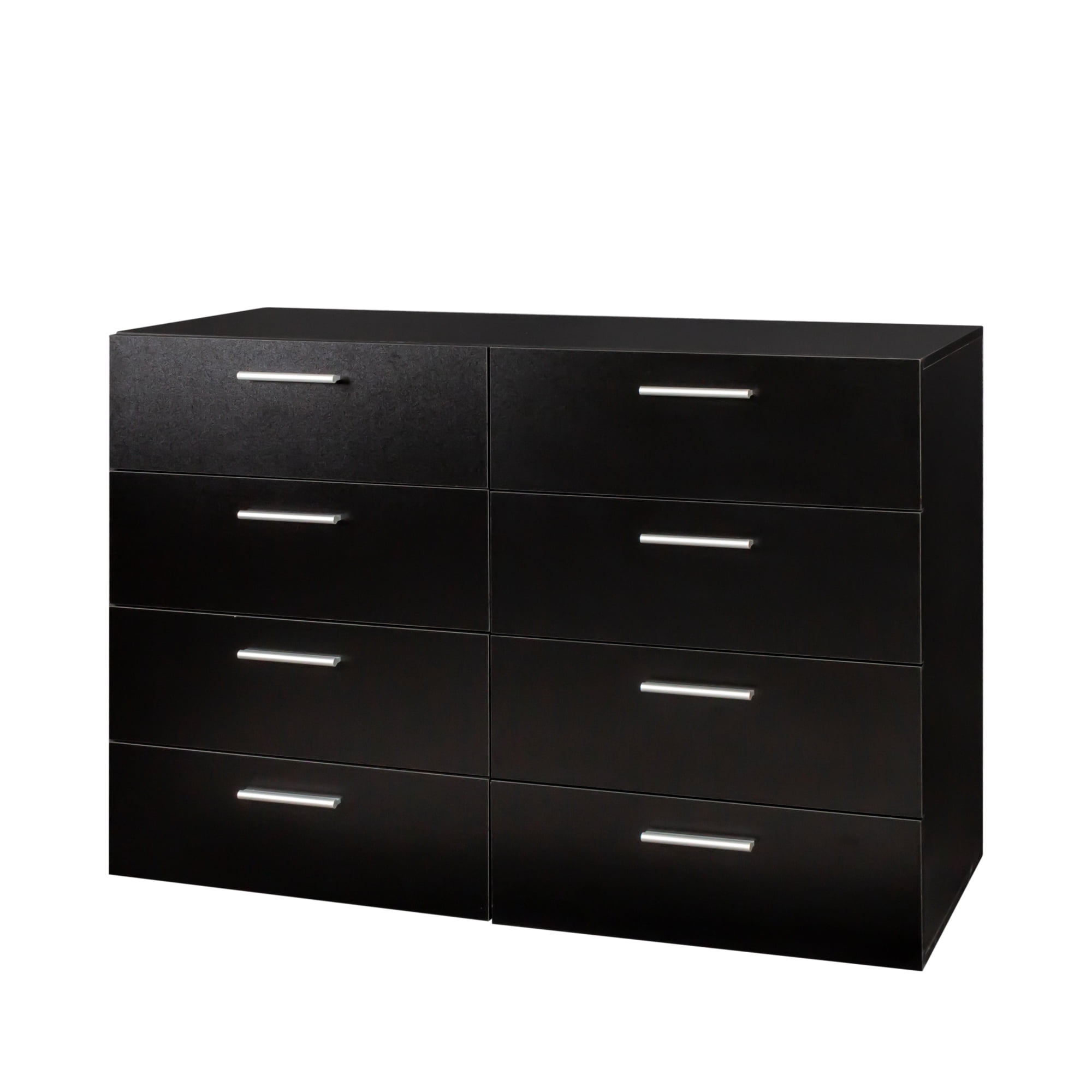Tcbosik Dresser with 8 Drawers, Black Double Dresser, Modern Wide Chest ...