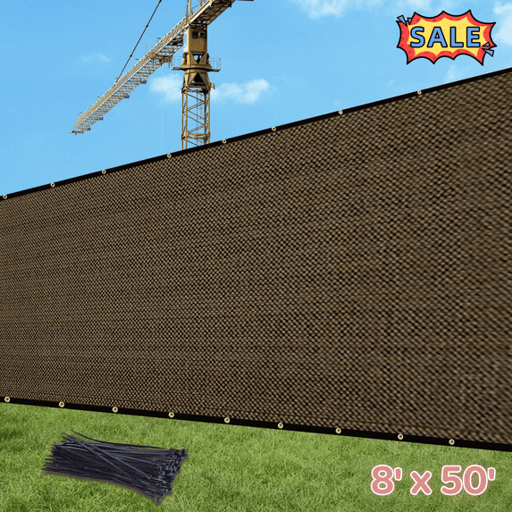 Tcbosik Fence Privacy Screen, 8' x 50' Heavy Duty HDPE Fencing Cover ...