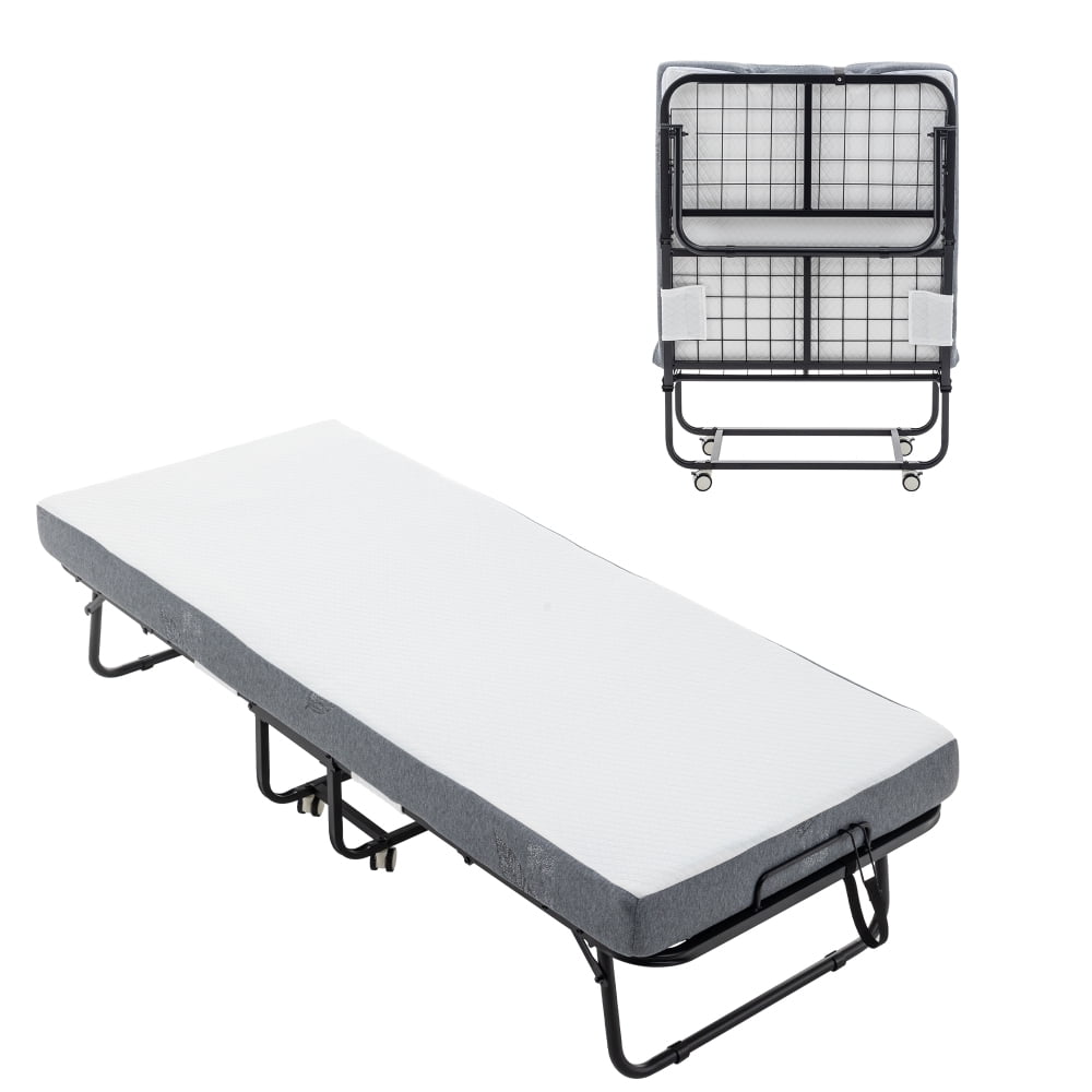 Tcbosik Folding Bed with Wheels for Adults, Portable Foldable Bed with ...