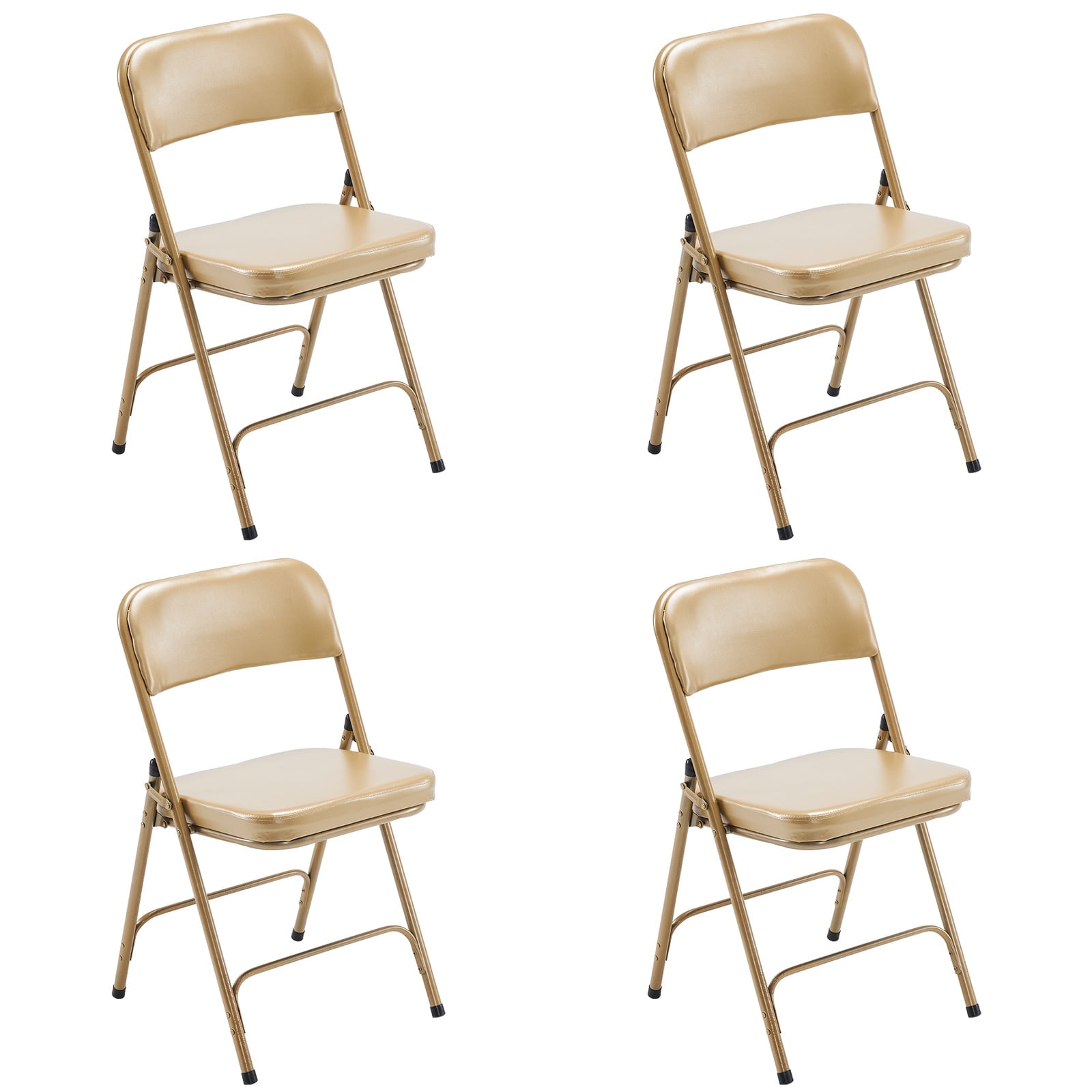 Tcbosik Folding Chairs Set of 4 with Padded Seat and Back for Home ...