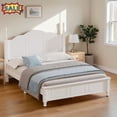 Tcbosik Full Size Bed Frame with Headboard, Mattress Foundation with ...