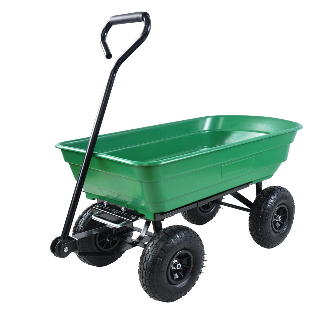 Tcbosik Garden Dump Cart Utility Yard Outdoor Wagon Carrier Trolley ...