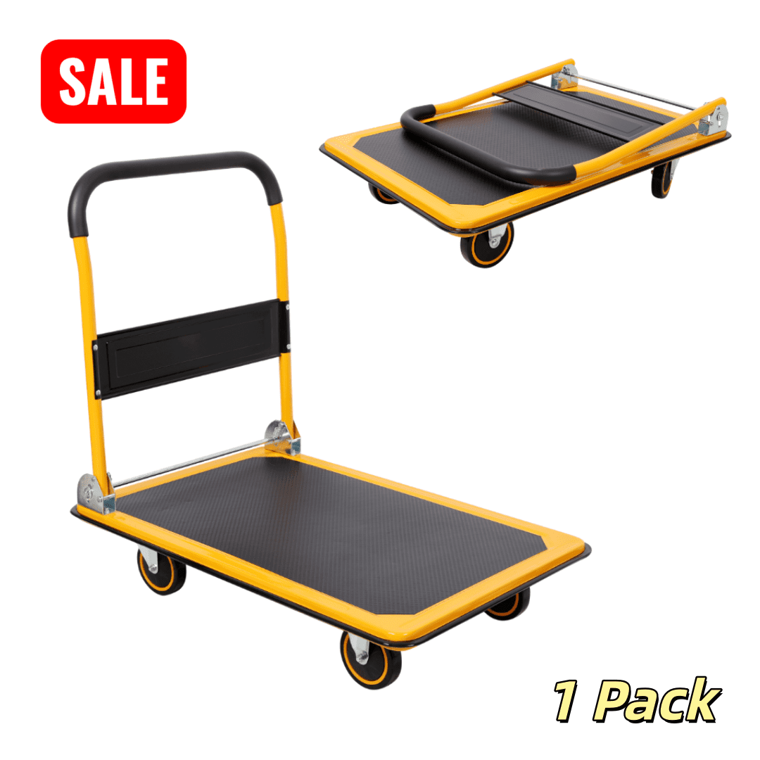 Tcbosik Heavy Duty Platform Truck, Moving Flatbed Cart, 660 lbs ...